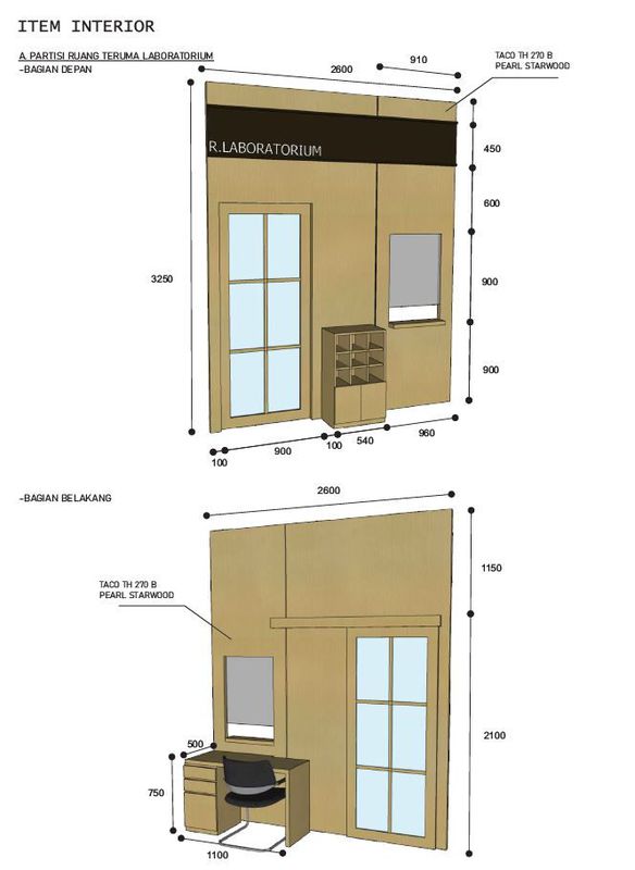 Partisi Ruang Terima Laboratorium