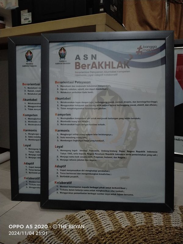 cetak nilai nilai dasar ASN cetak nilai nilai dasar ASN