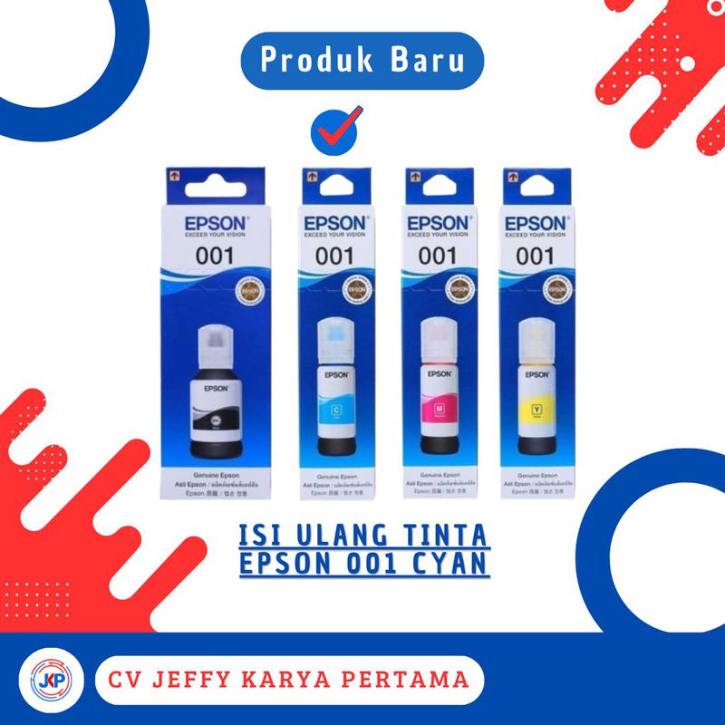 Tinta Epson tipe 001 Warna Biru