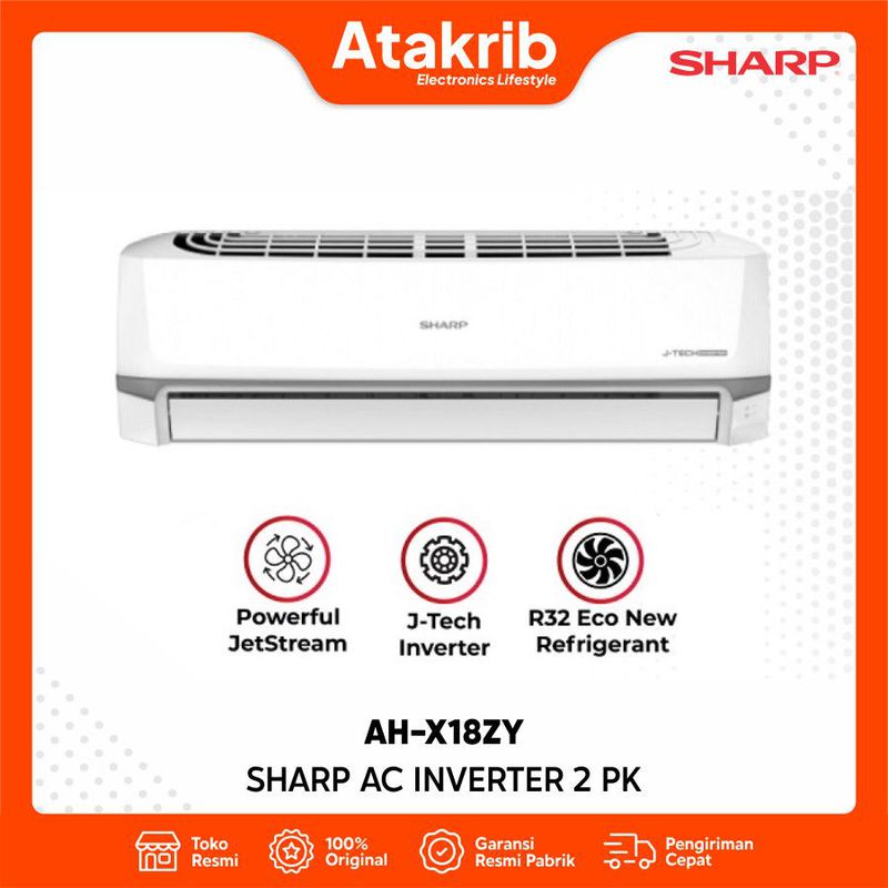 AC SPLIT INVERTER 2PK MEREK SHARP, TYPE AH-X18ZY