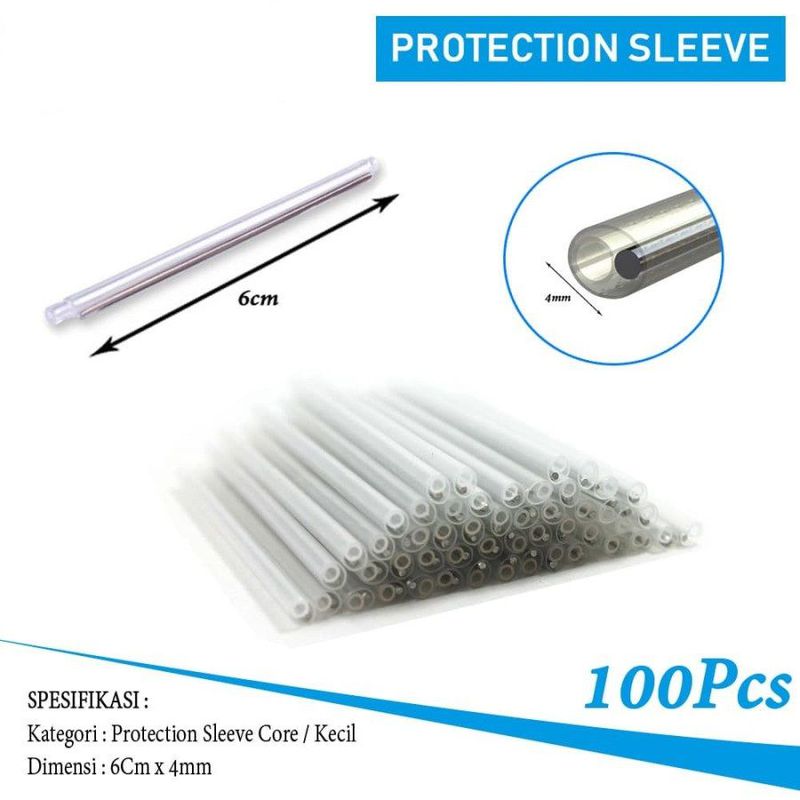 Protection Sleeve Core Kecil 1 Pack 60mm x 4mm isi 100 Pcs Fiber Optic