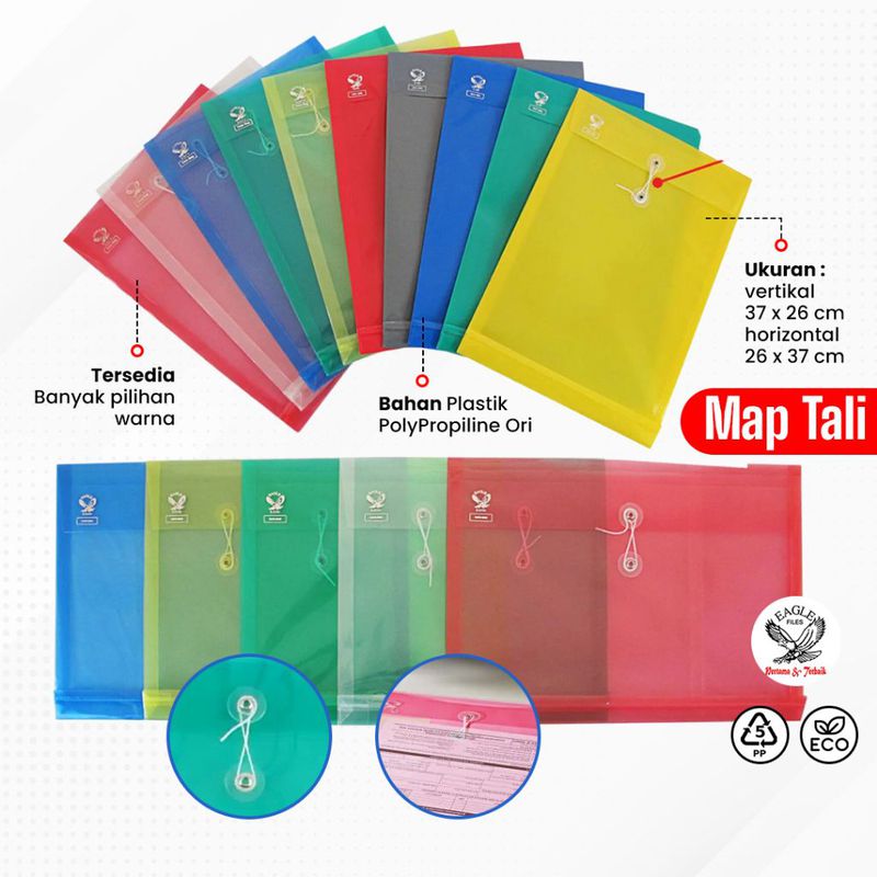 Map Plastik Tali F4 EAGLE Files Data Bag Vertical E 211 V