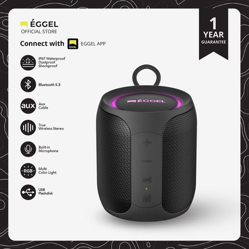 Eggel Terra 3 Mini S 360 Waterproof Portable Bluetooth Speaker