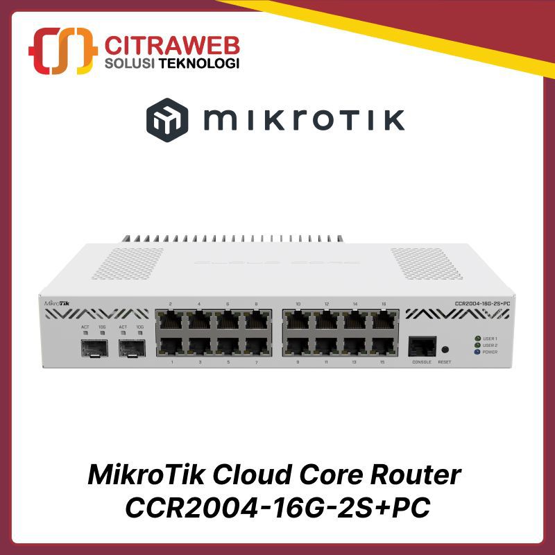 Mikrotik CCR2004-16G-2S+PC Cloud Core Router 2004 16G 2S+ PC