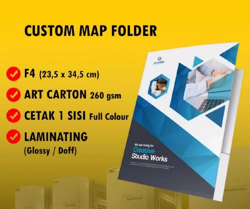 Cetak Map Folder Custom F4 (Stopmap custom full colour)