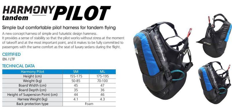 HARNESS PILOT (TANDEM)