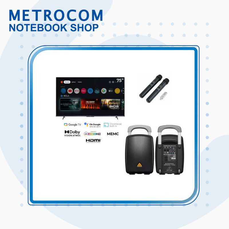 Paket TV POLYTRON 75 inch + Speaker Behringer
