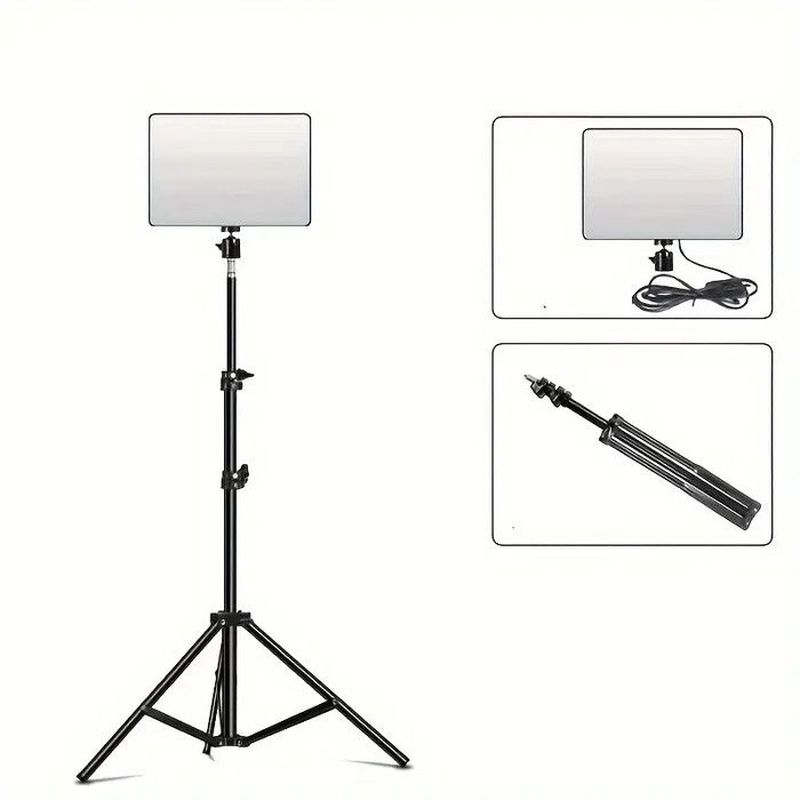 Lampu LED Kamera Studio Portable Flat Panel Fill Light 3 Mode Warna ...