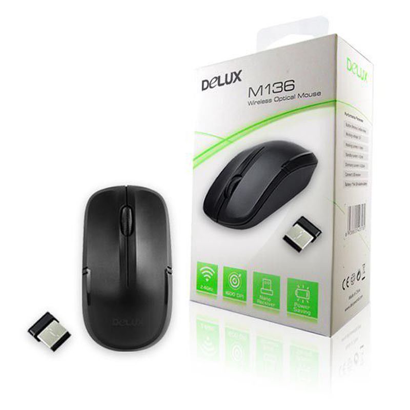 Mouse Wireless Delux M136