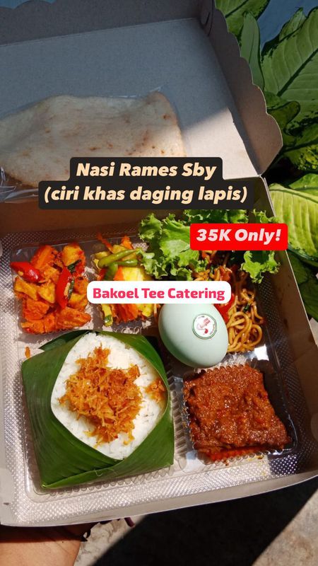 Nasi Rames Sby (daging lapis)