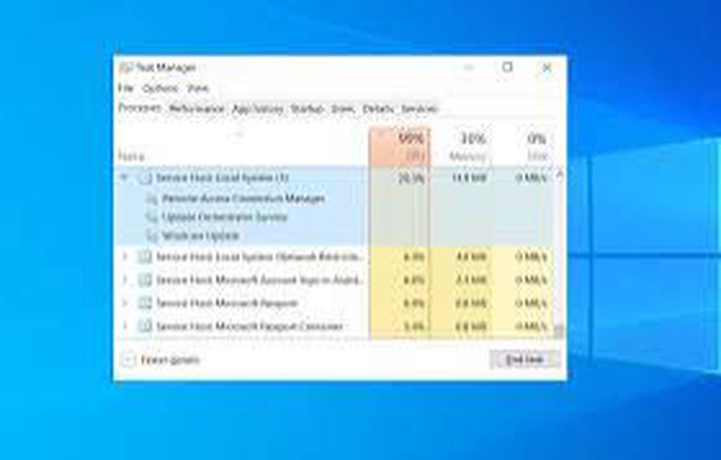 Service CPU settings windows