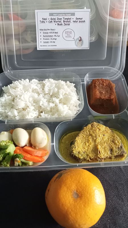 PMT LOKAL menu lengkap NASI IKAN TONGKOL