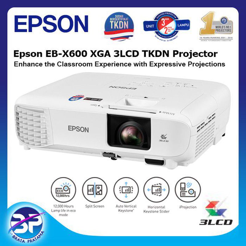Epson EB-X600 XGA 3LCD TKDN Certified Projector