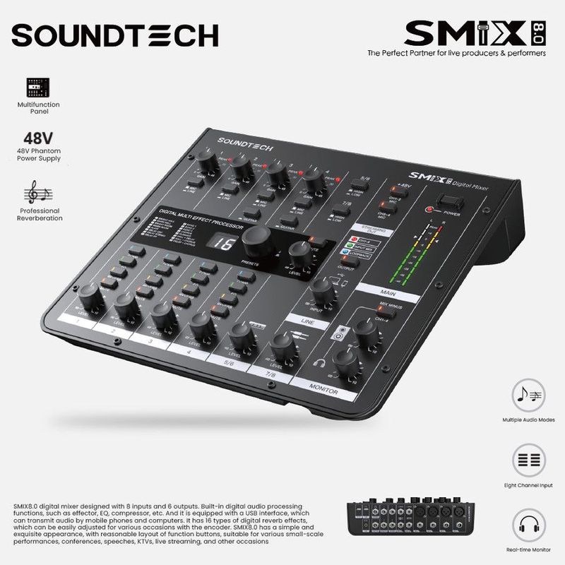 SOUNDTECH SMIX 8.0 Audio w/ 8 Chn
