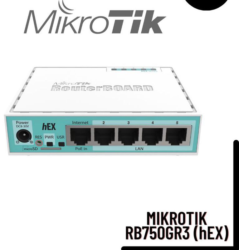 Mikrotik Routerboard RB750GR3 hEX Router include Setting 50 User