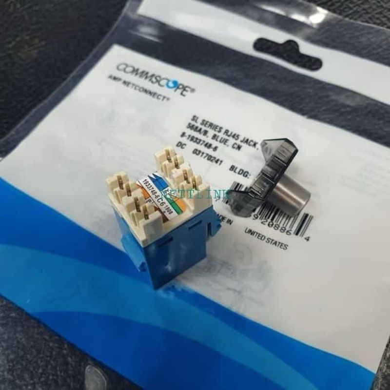 Commscope (Modular jack CAT 6 AMP Commscope, Blue)