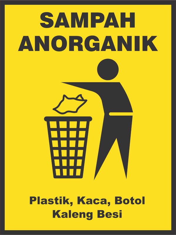 Stiker Sampah 20 x 15 cm