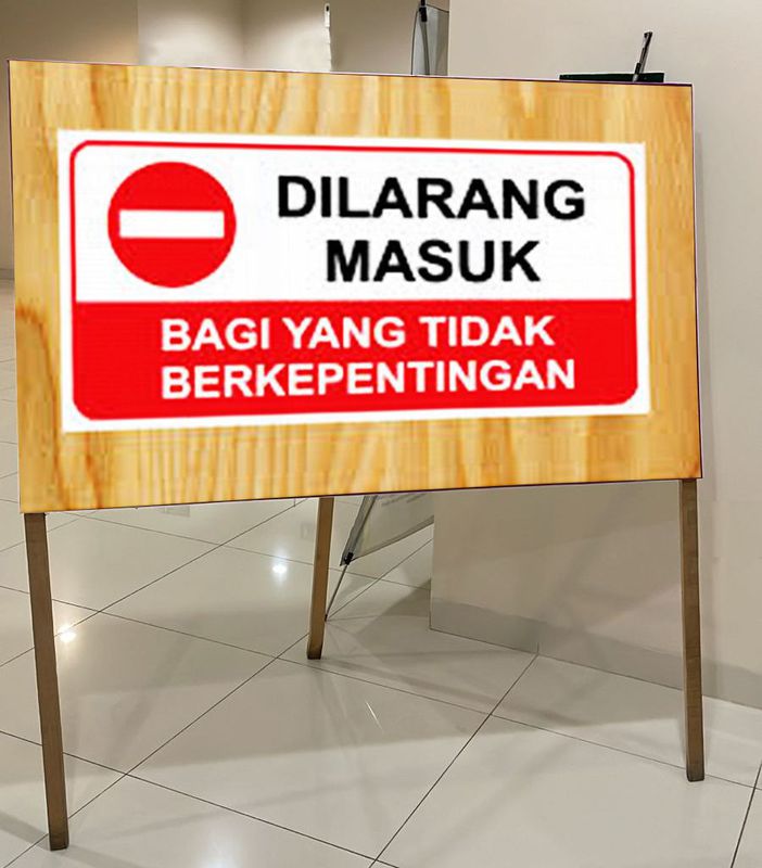 Banner+span kaki ukuran 140x80cm
