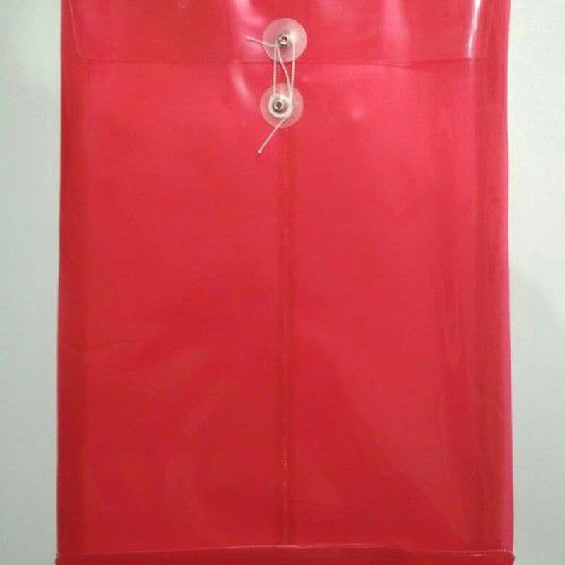 map plastik kancing folio warna merah