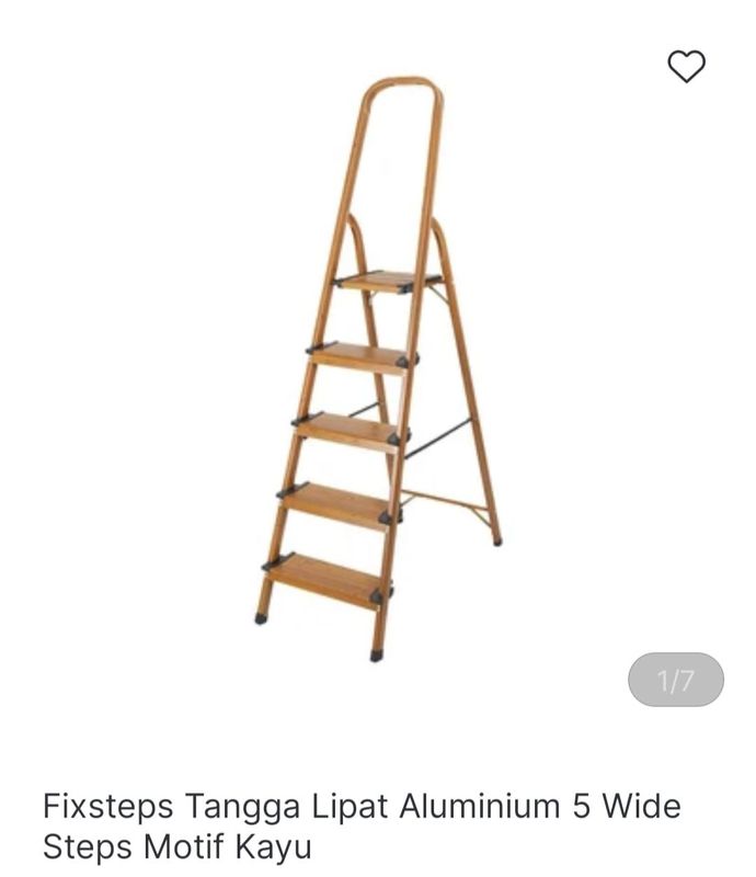 Tangga Lipat aluminium 5 steps motif kayu