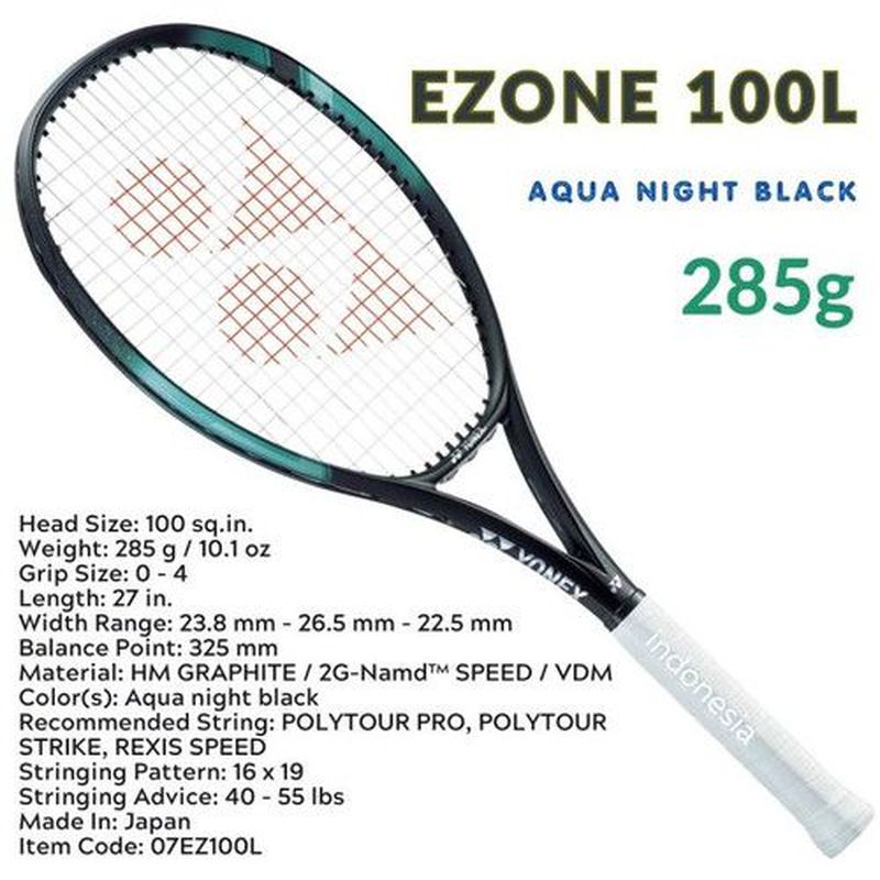 Raket Tenis Yonex Ezone 100L Aqua Night Black 285gr