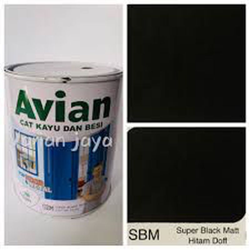 Cat besi Avian Paint Lt Kg Hitam Doff Black Doff