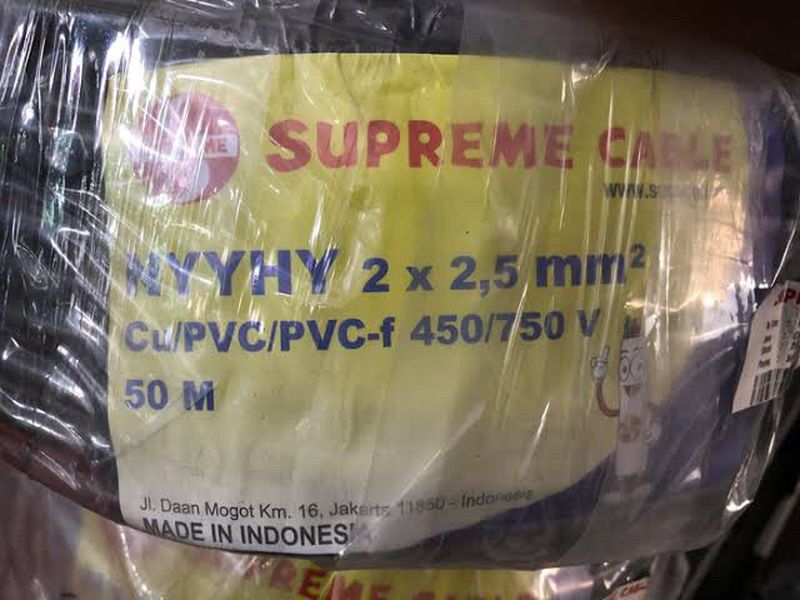 Kabel NYYHY SUPREME 2 X 2,5mm uk.50 meter.