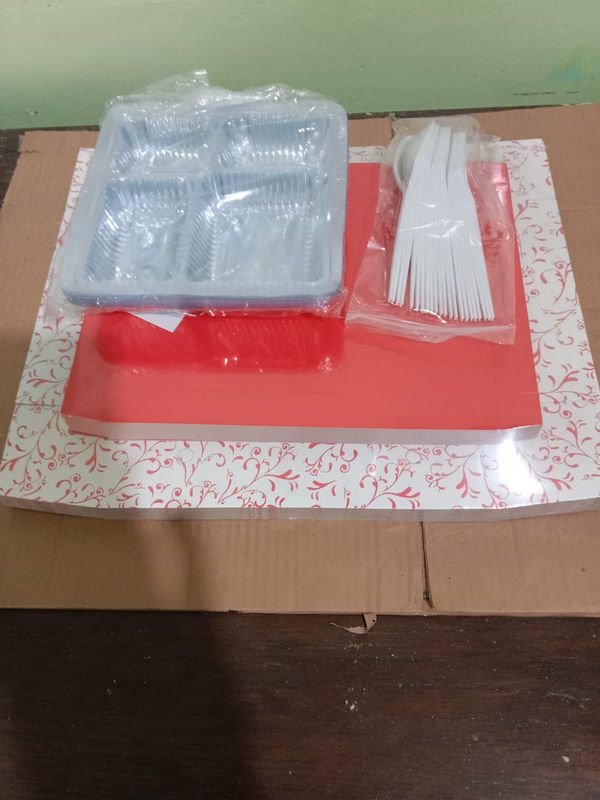 Paket Dus Nasi Motif, Mika, Sendok Plastik (VIP)
