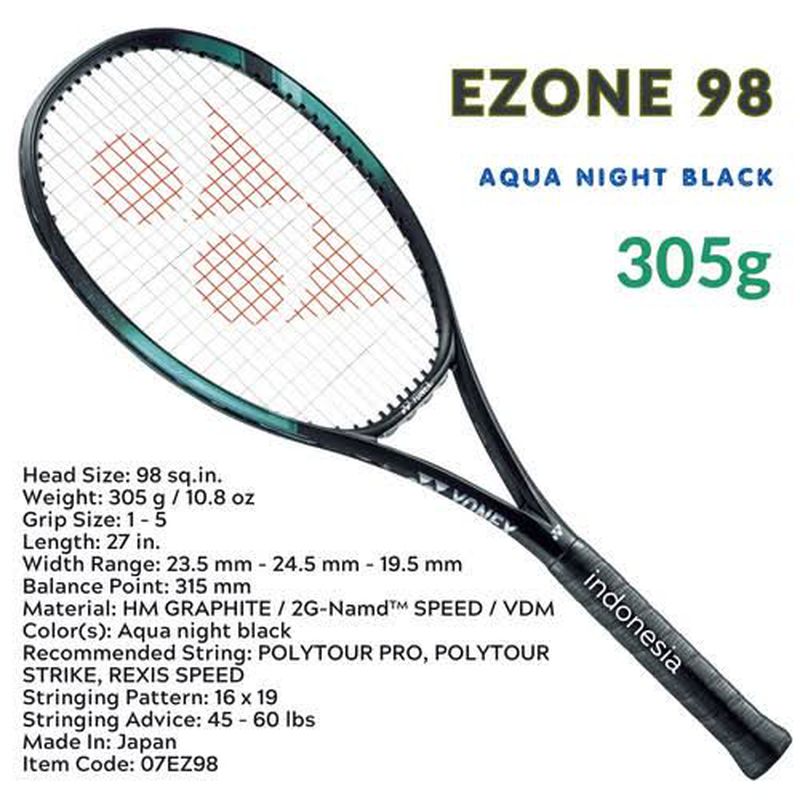 Raket Tenis Yonex Ezone Aqua Night Black 98/305gr