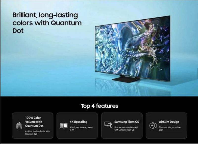 Samsung Qled 4K Smart TV 65" QA65Q60D