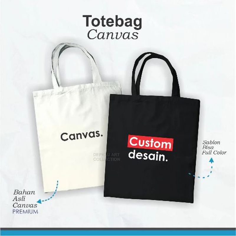 Goodie Bag Totebag canvas Sablon Custom