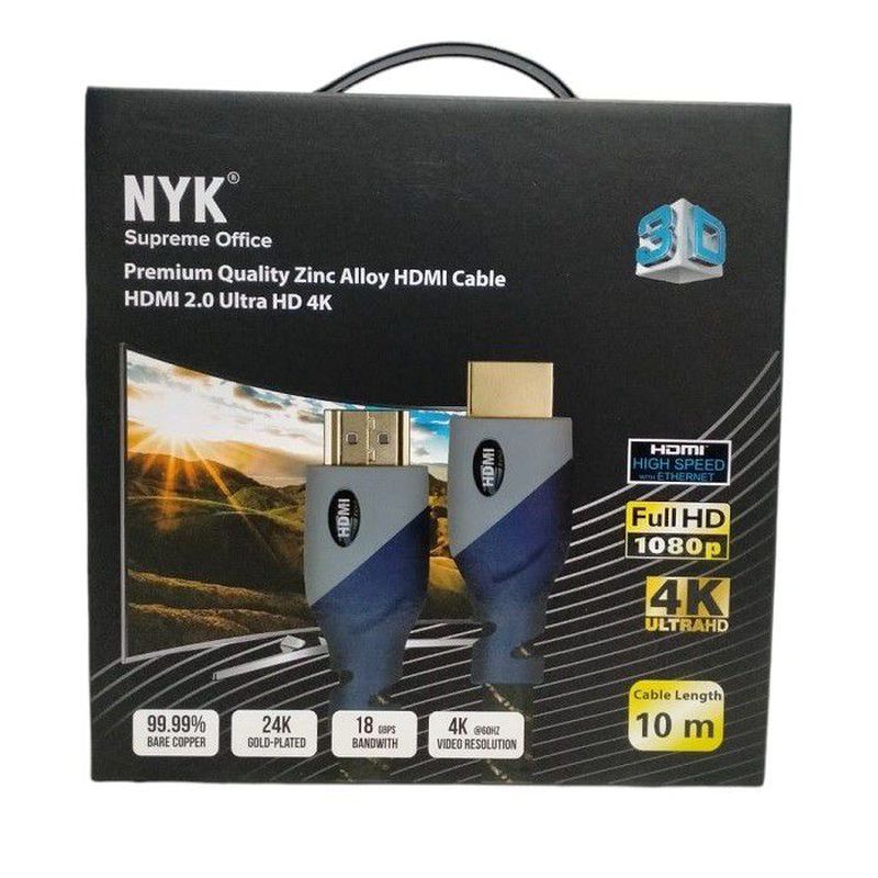 Kabel hdmi NYK 10 meter 2.0 Ultra HD 4K