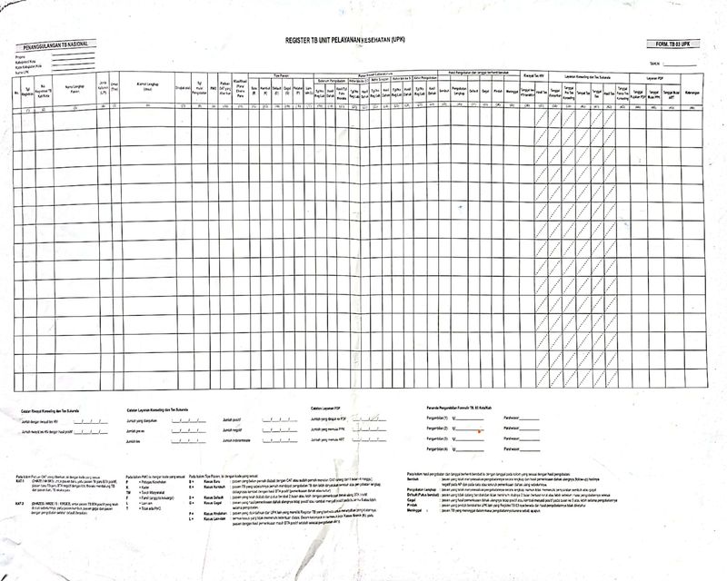 (Pre Order) Register TB Unit Pelayanan Kesehatan (UPK)