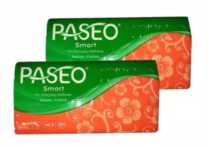 TISSUE PASEO SMART FACIAL SOFTPACK ISI 250 SHEET TISU 2 PLY PASEO