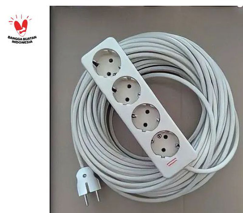 Terminal / Colokan 4 lubang termasuk kabel 15 meter