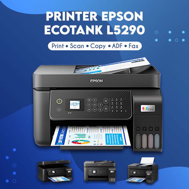 Printer Epson L5290 / L5296 Print Copy Scan F4 Fax ADF WiFi All in One