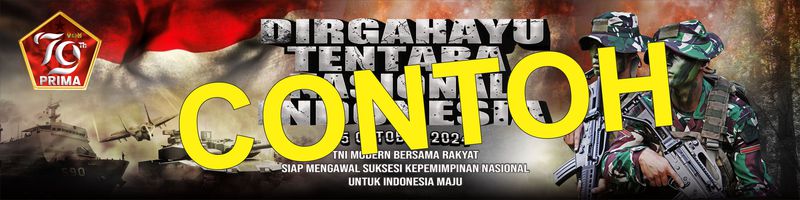 Banner / Spanduk HUT TNI 400x200