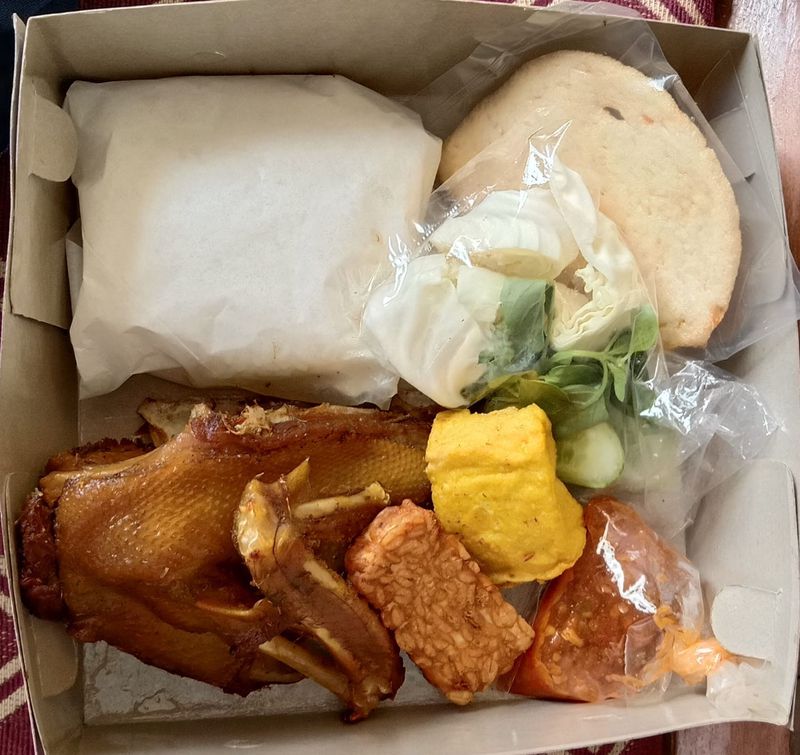 Paket nasi bebek goreng - Bakar