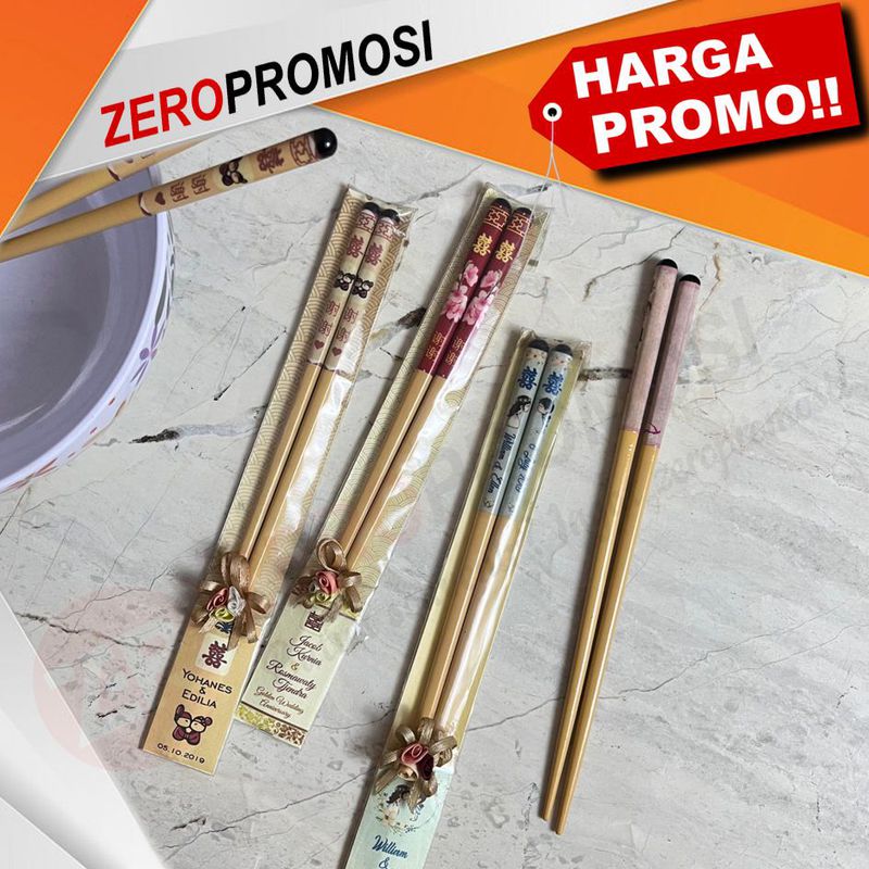 Personalized Wood Chopsticks Souvenir sumpit Unik dan Ramah Lingkungan