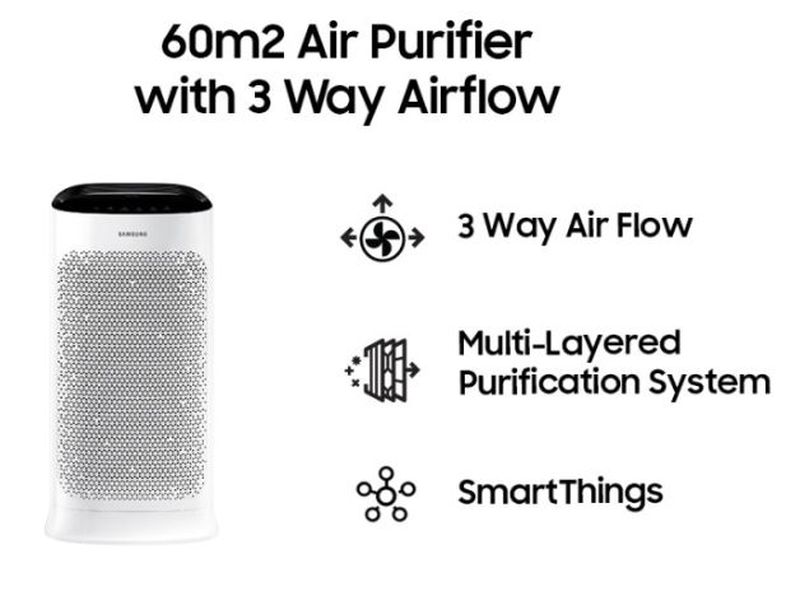 Samsung AX60R Air Purifier with 3 Way Airflow AX60R5080WD/SE