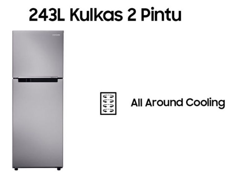Samsung RT22 Kulkas 2 Pintu dengan All-around Cooling, 243L
