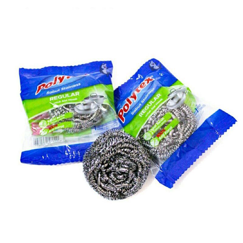 SPONS SABUT CUCI PIRING STAINLESS BESI POLYTEX