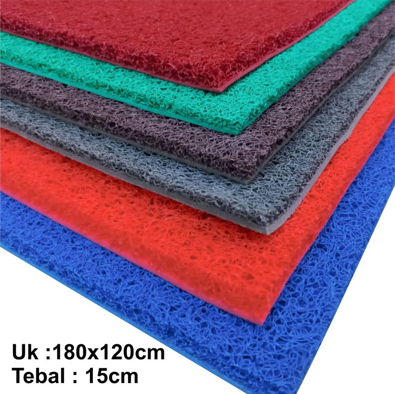 Keset Karpet Karet Anti Slip PVC mie (180x120 cm) tebal 15mm