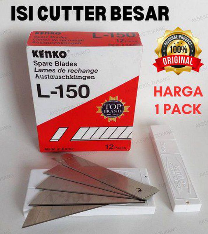 ISI / REFILL / MATA Pisau Cutter Besar 18mm KENKO L-150 Original