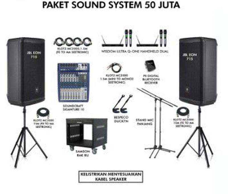 PAKET 1 SOUND SYSTEM 50 JUTA