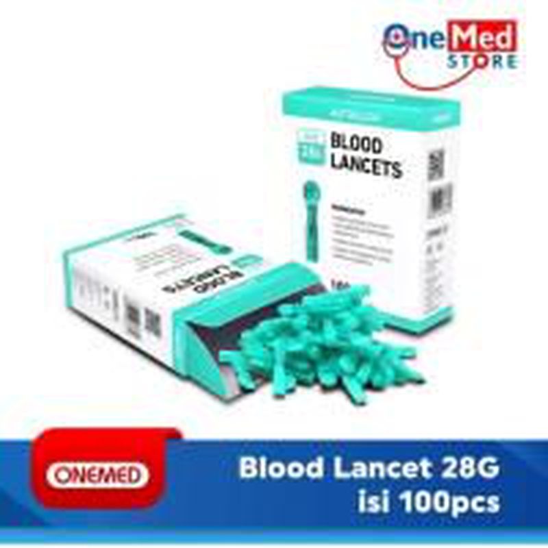ONEMED BLOOD LANCET 28G ISI 100 PCS ALAT CEK DARAH