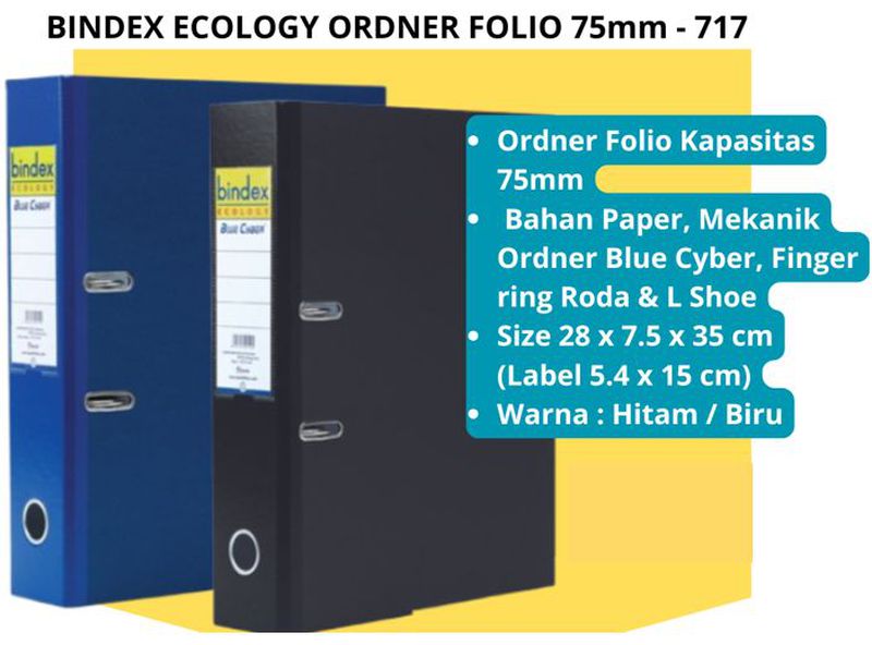 BINDEX ECOLOGY ORDNER FOLIO 75mm - 717