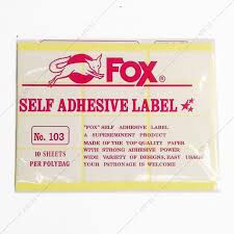 Kertas Label no. 103