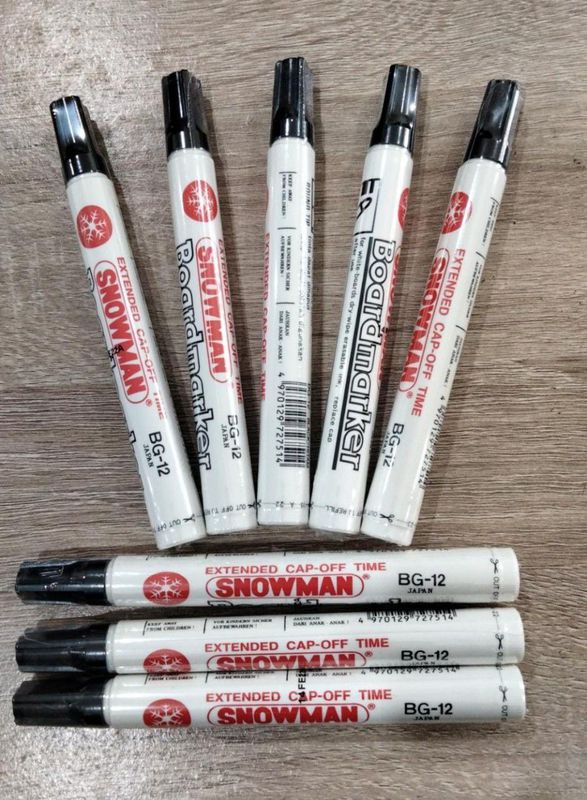 Spidol Whiteboard / Board Marker SNOWMAN BG-12 - Hitam
