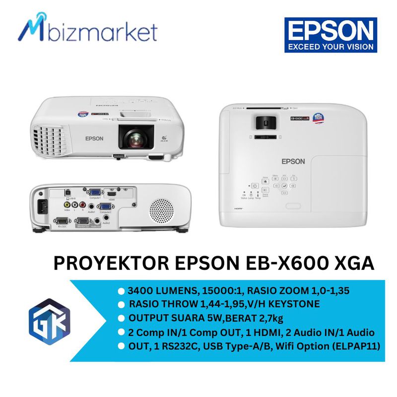 PROYEKTOR EPSON EB-X600 XGA